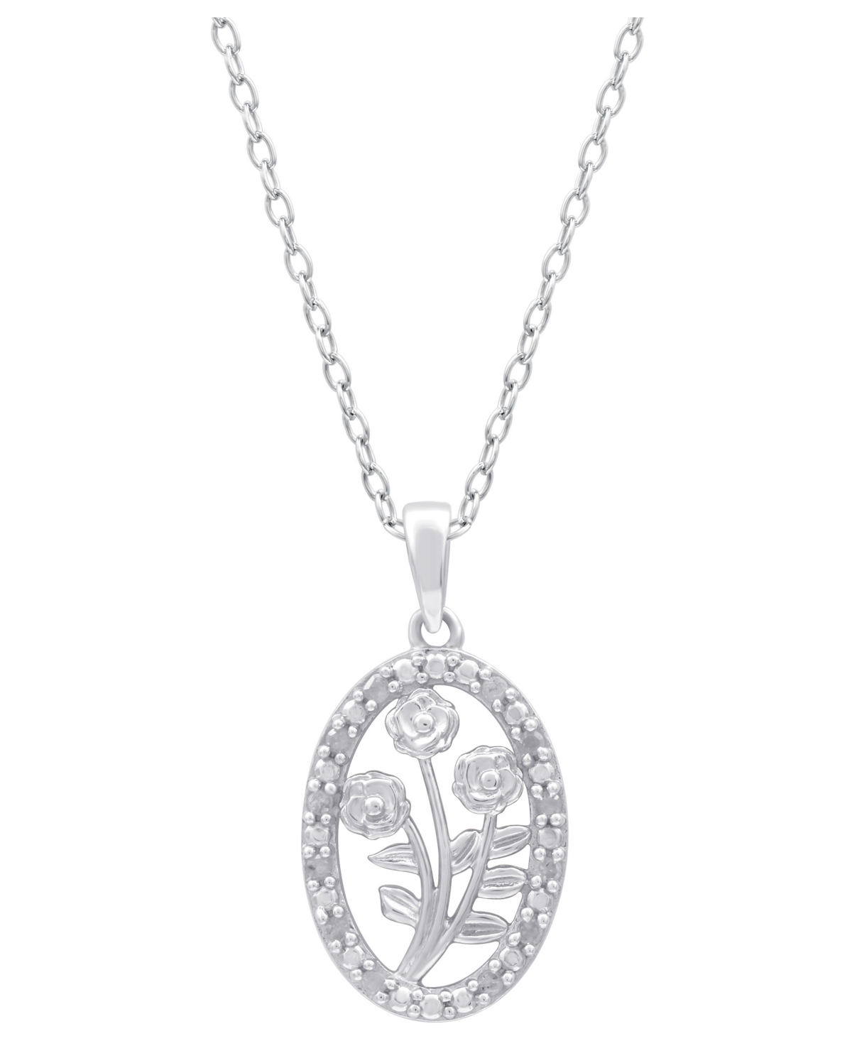 Click here for Diamond Bouquet 18 Pendant Necklace (1/10 ct. t.w.... prices