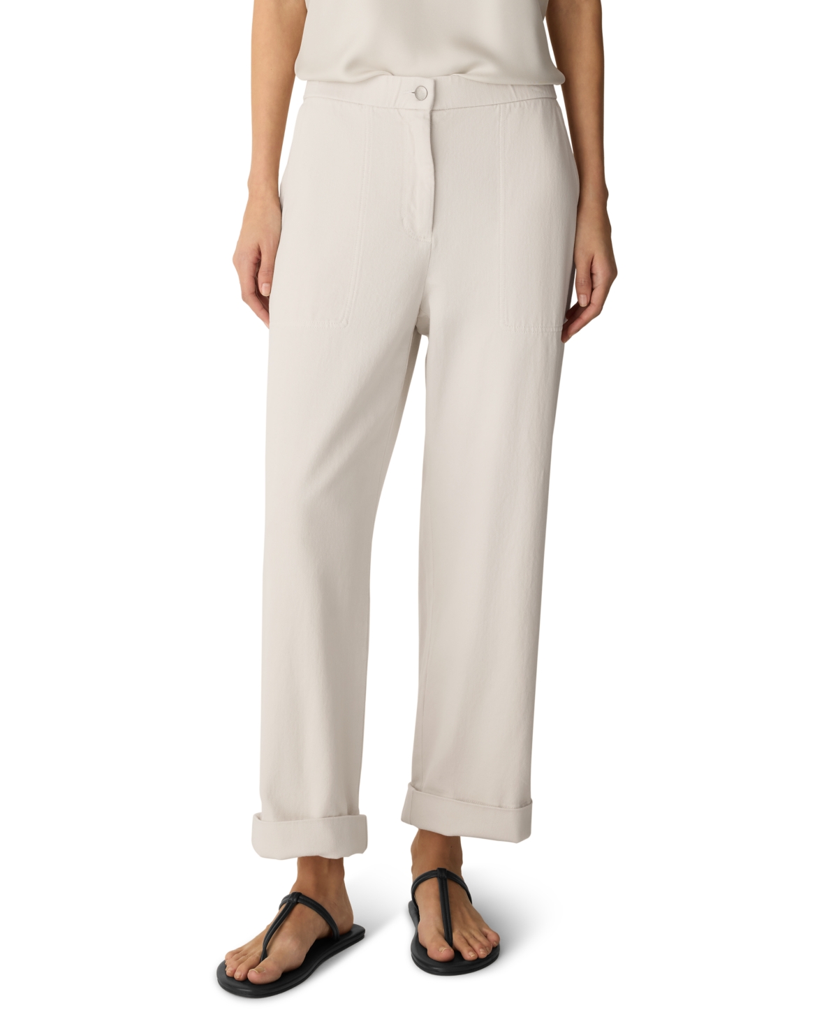 Click here for Eileen Fisher Womens High-Rise Straight Ankle Pant... prices