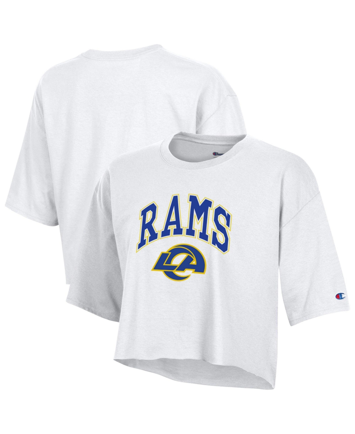 Click here for Champion Womens White Los Angeles Rams Boyfriend C... prices