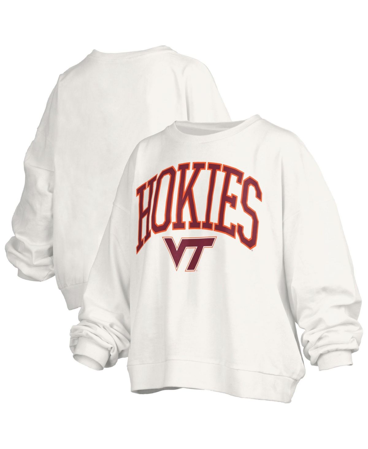 Click here for Pressbox Womens White Virginia Tech Hokies Janise... prices