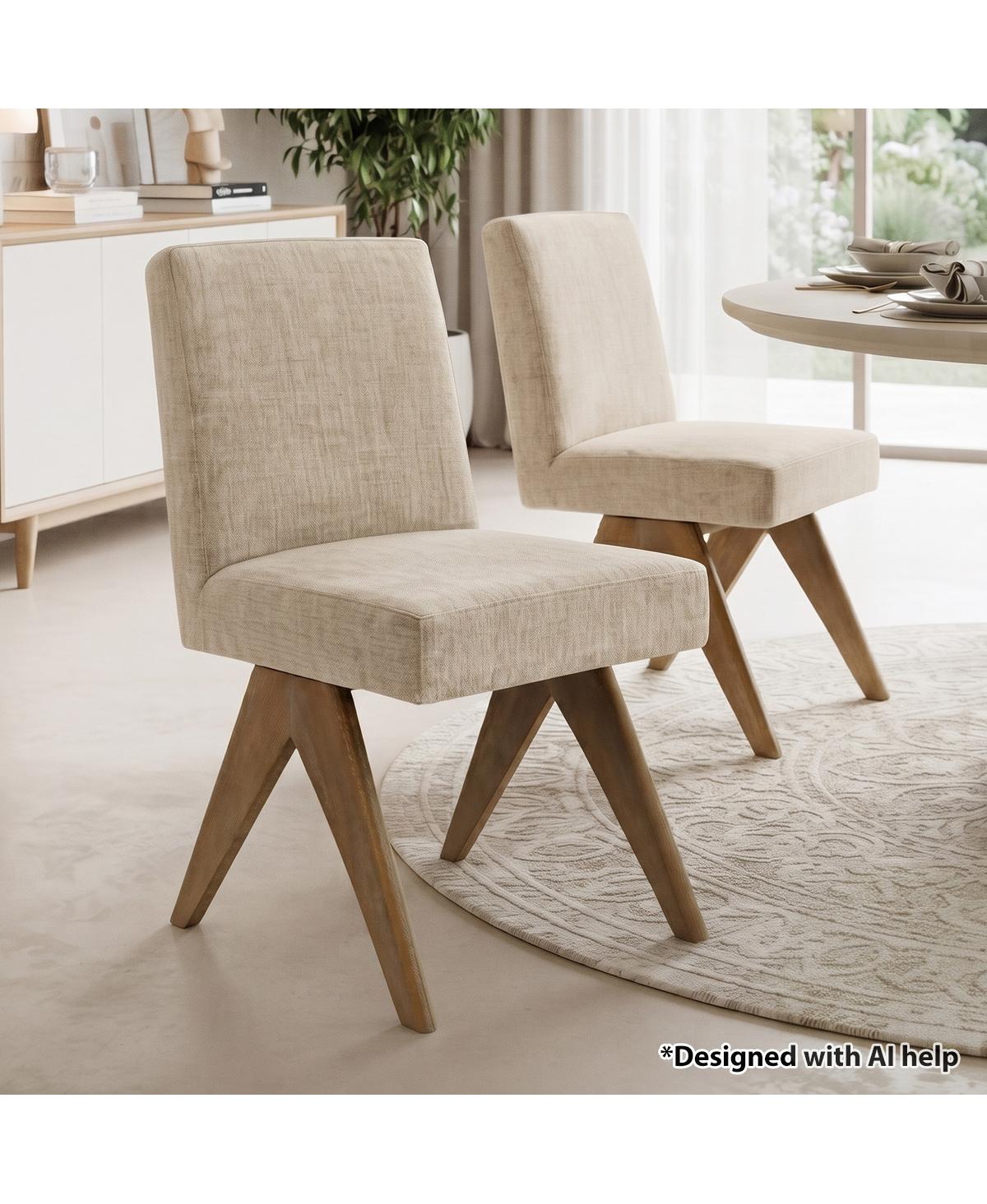 Click here for Maison Boucle Modern Upholstered Dining Chair Set... prices