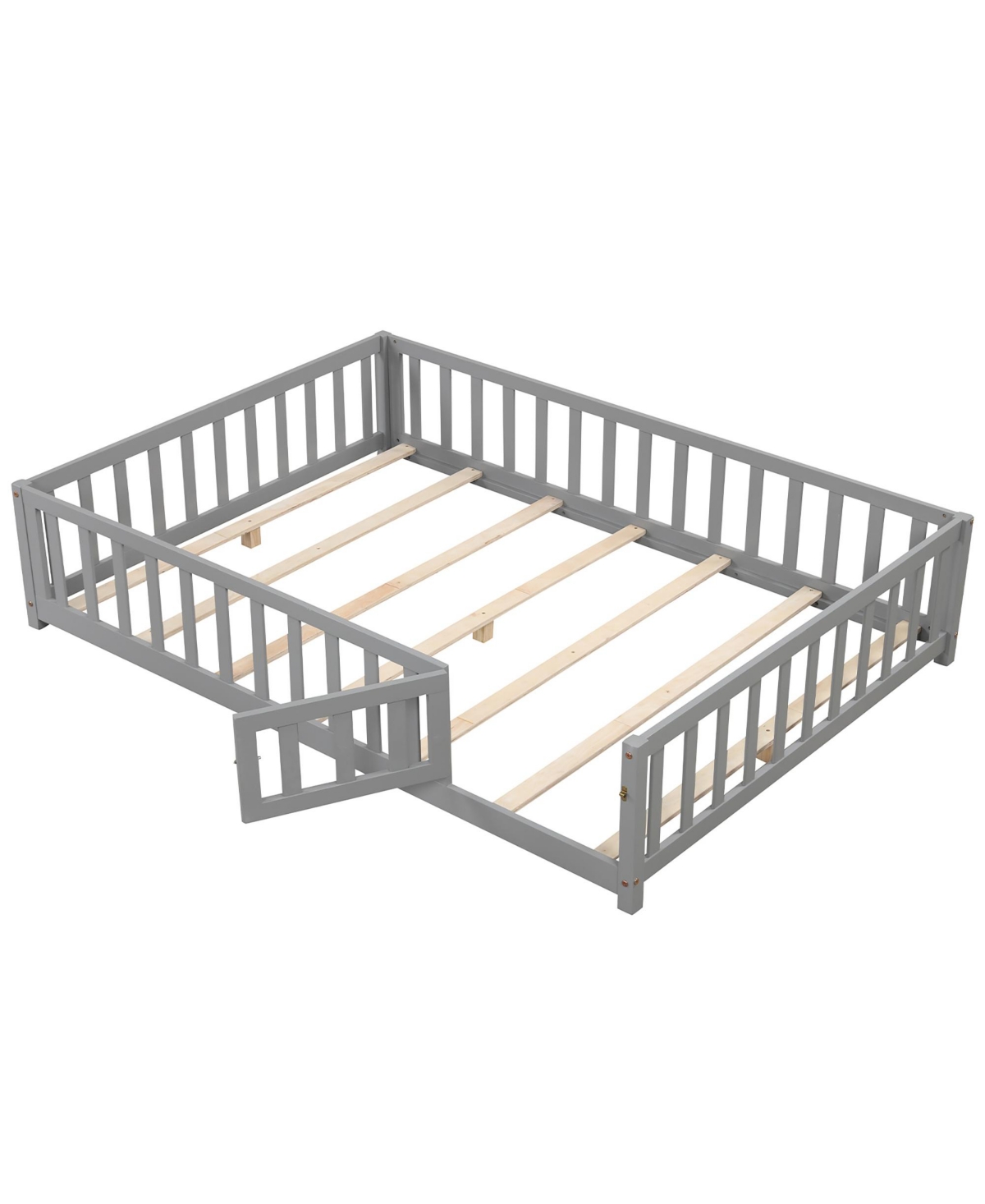 Click here for Gymax Full Size Floor Bed Montessori Bed Frame Wit... prices