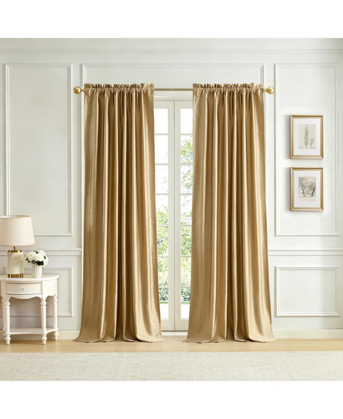Click here for Lenox Imperial Faux Silk Blackout Back Tab/Rod Poc... prices