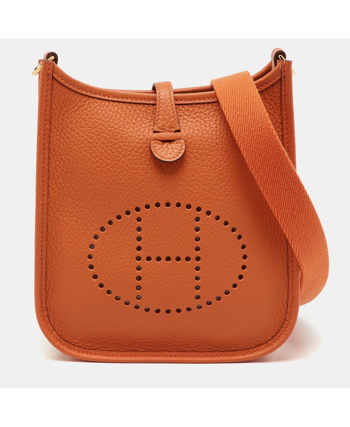 Click here for Pre-Owned Hermes Taurillon Clemence Leather Crossb... prices