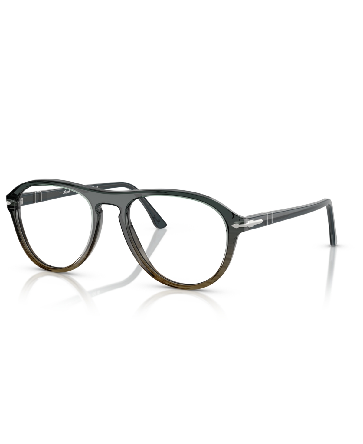 Click here for Persol Unisex Lynn Eyeglasses  PO3371V - Gray Stri... prices