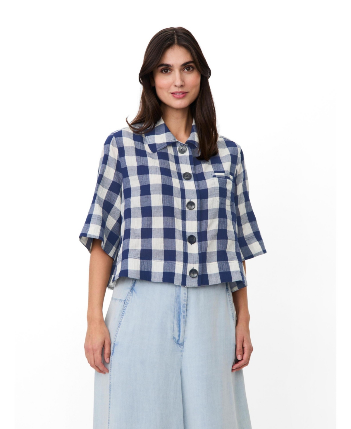 Click here for Masai Copenhagen Womens Maisariel Checked Boxy Shi... prices