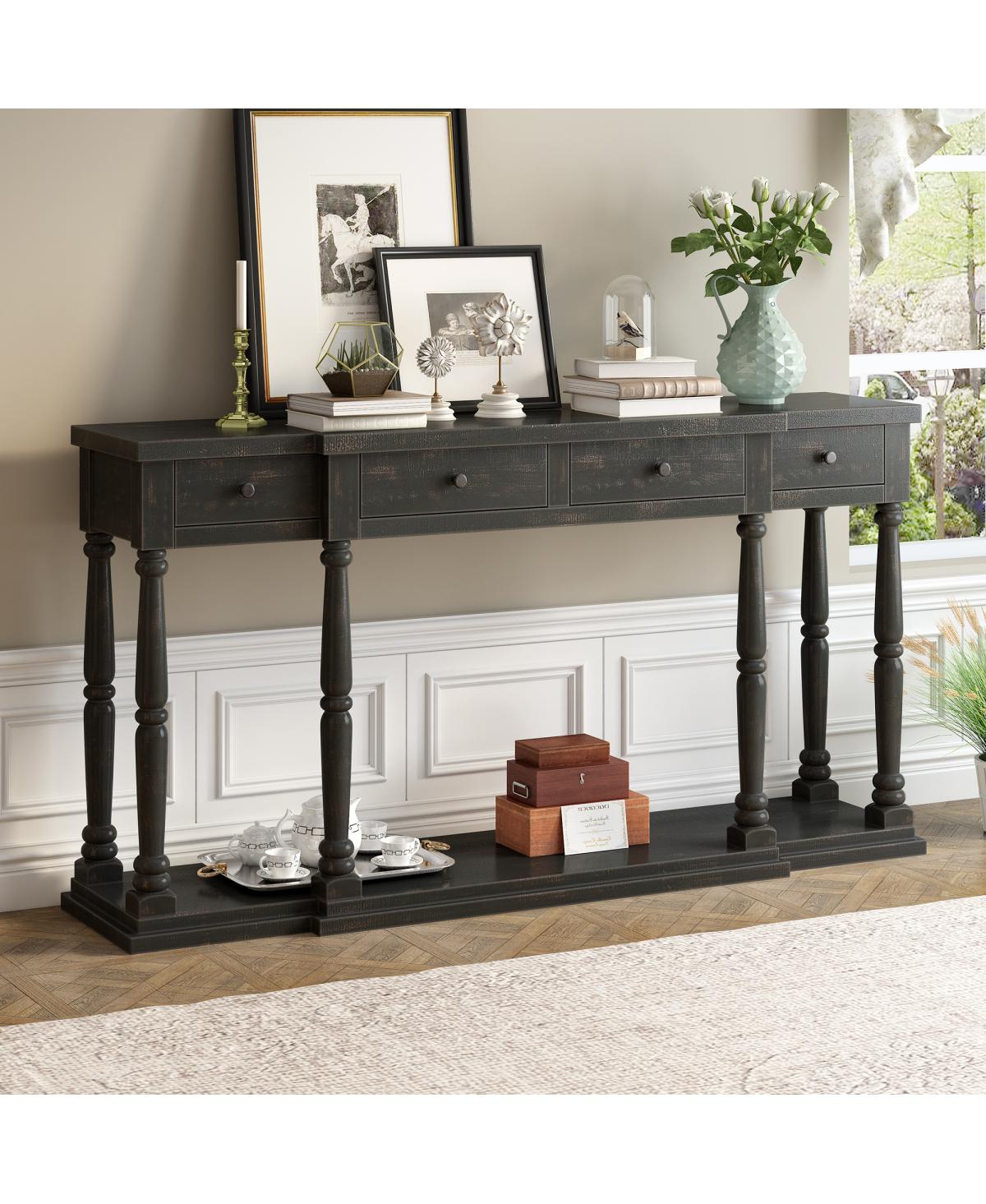 Click here for Streamdale Furniture Retro 4-Drawer Console Table... prices