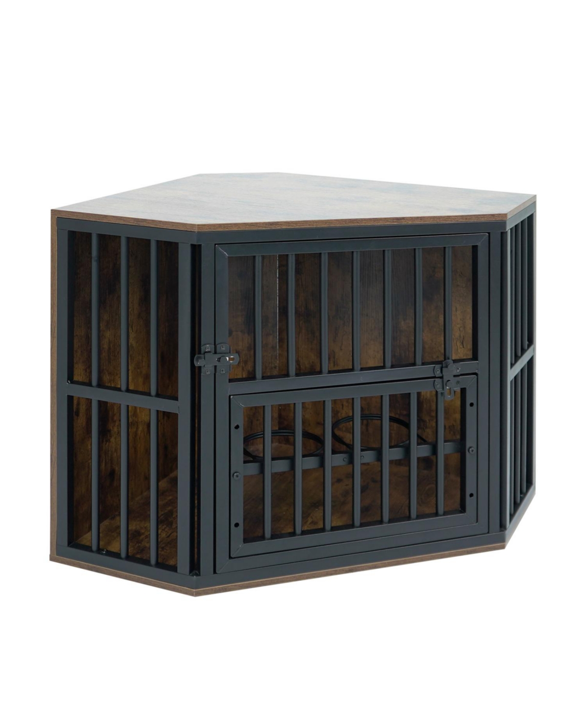 Click here for Ruie Wooden Corner Dog Kennel End Table with 3 Pos... prices