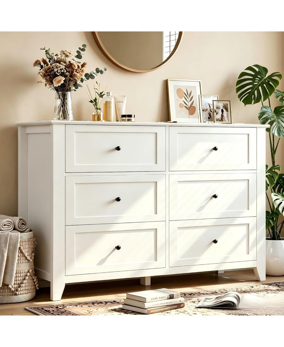 Click here for gaomon 6 Drawer Dresser for Bedroom  Modern Wood S... prices