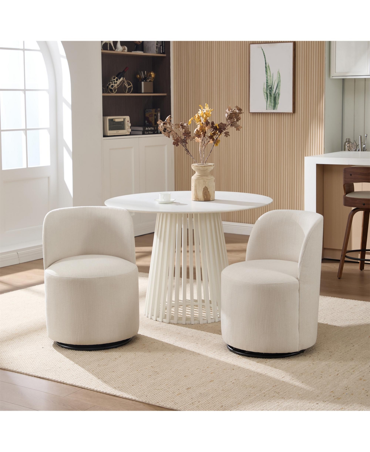 Click here for Clihome Modern Swivel Barrel Dining Chair  Linen U... prices