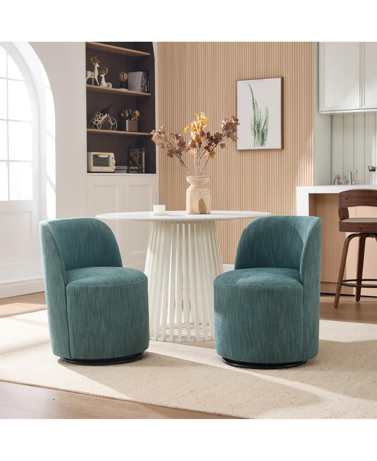 Click here for Clihome Modern Swivel Barrel Dining Chair  Linen U... prices