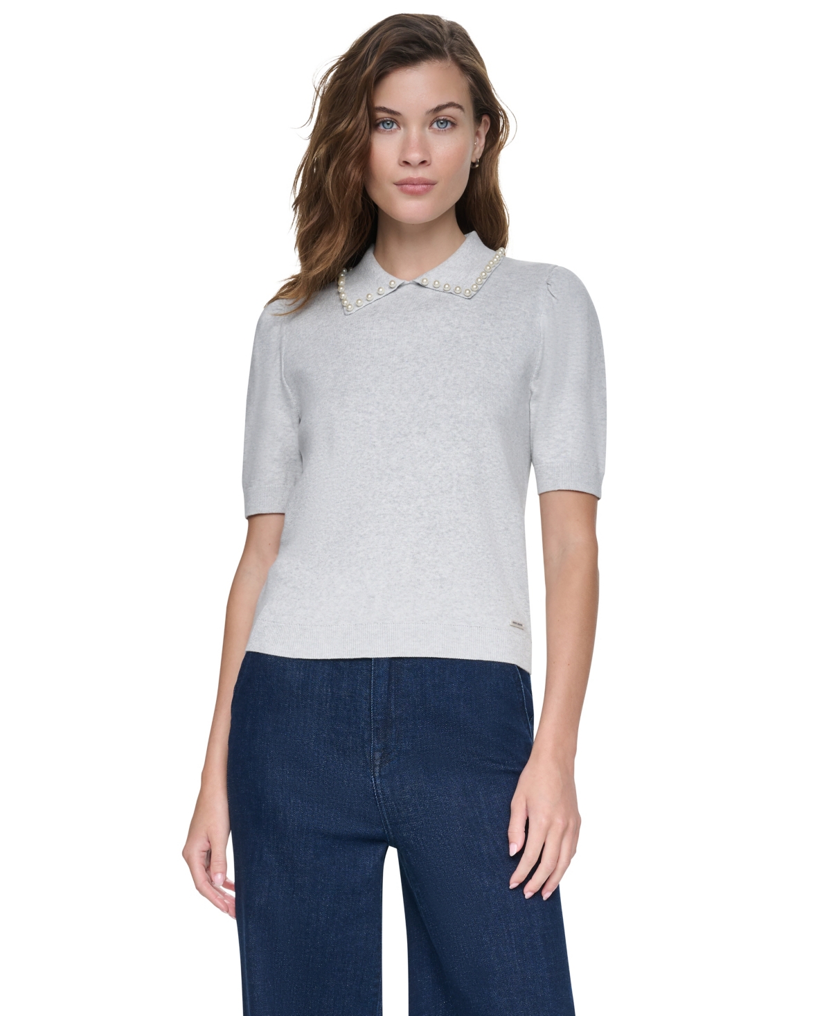 Click here for Dkny Jeans Petite Collared Short-Sleeve Sweater -... prices