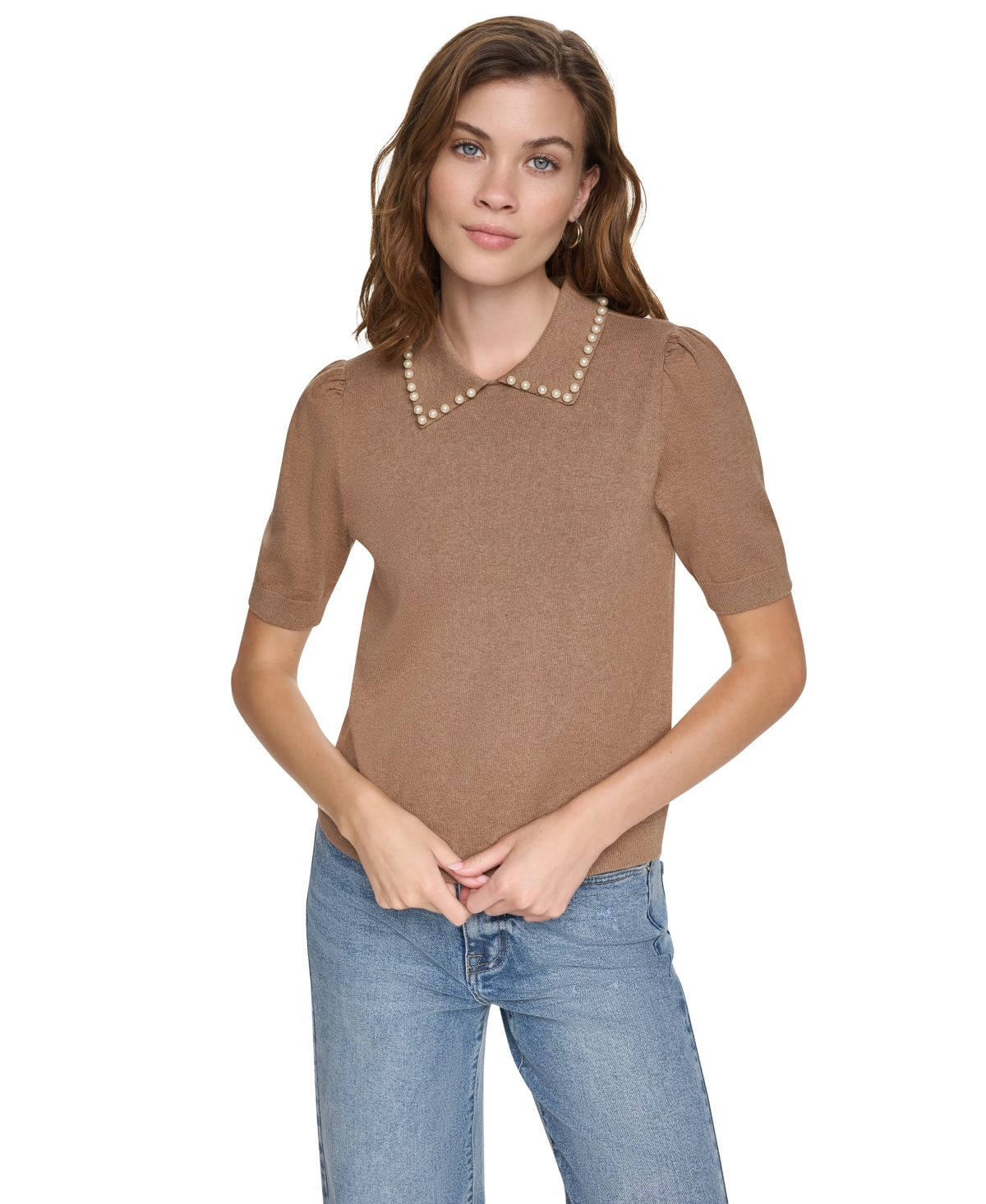 Click here for Dkny Jeans Petite Collared Short-Sleeve Sweater -... prices