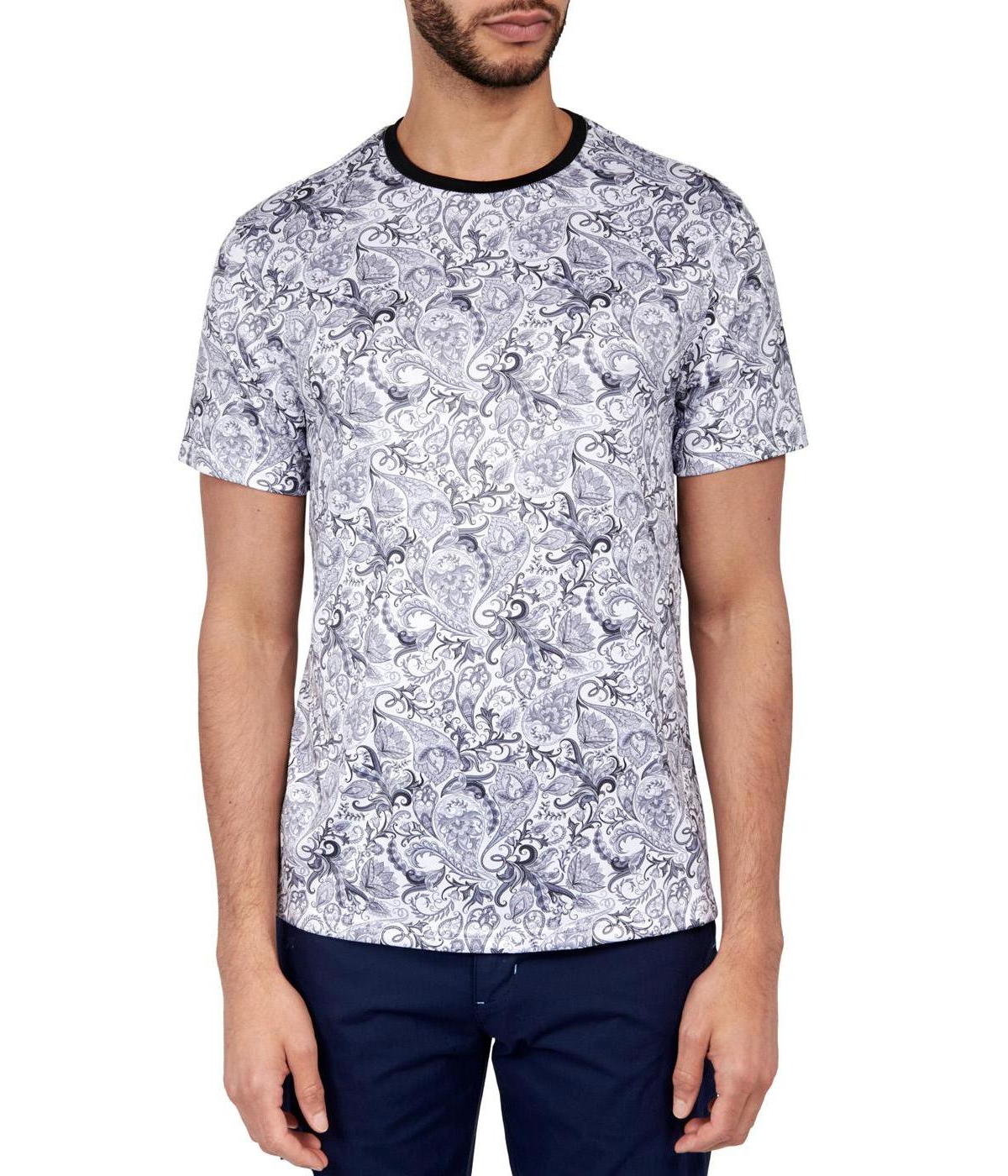 Click here for Society of Threads Mens Regular Fit Paisley Print... prices