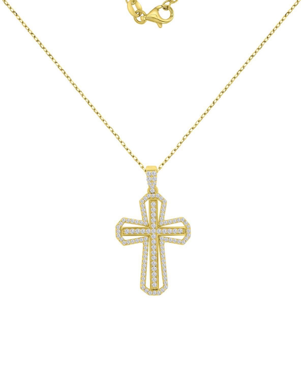 Click here for Macys 14k Gold-Plated Daily Wear Cross Necklace -... prices