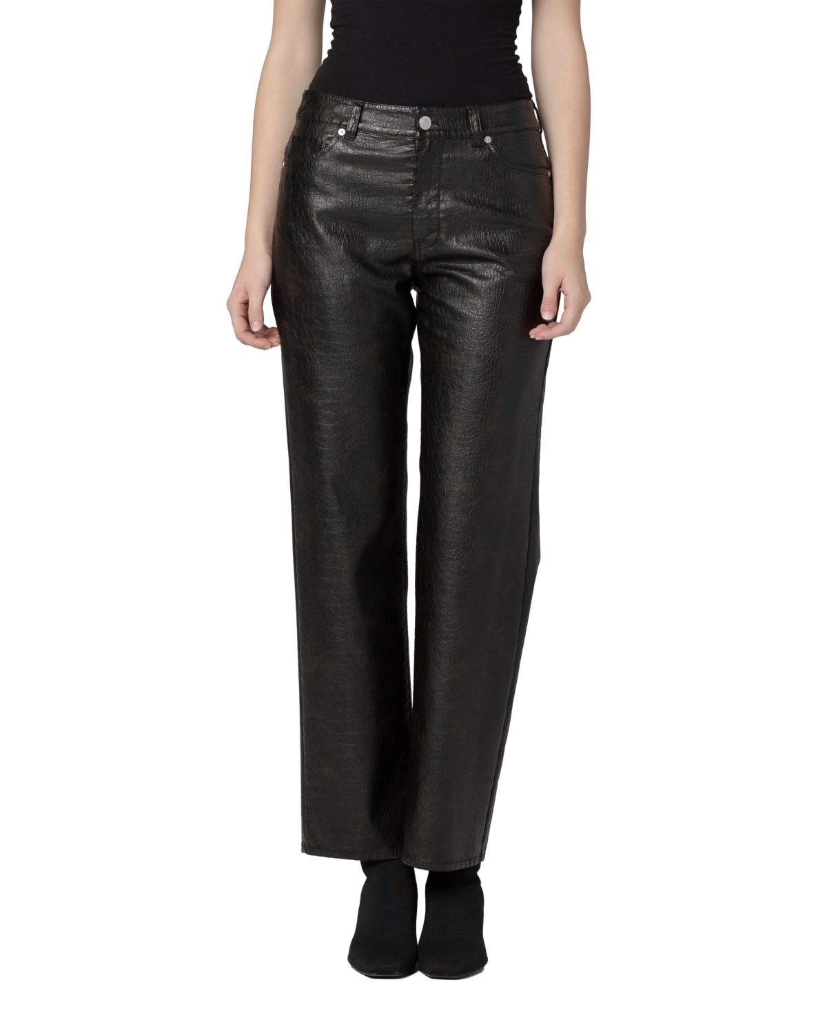 Click here for Blank Nyc Womens Crocodile Tears Crocodile-Embosse... prices