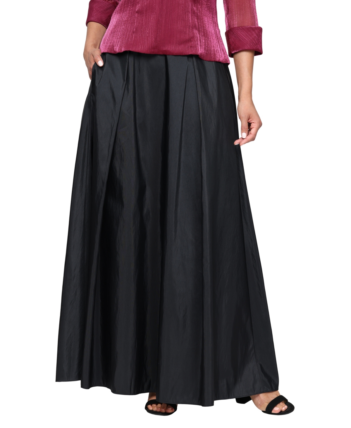 Click here for Alex Evenings Womens Taffeta Ballgown Skirt - Blac... prices