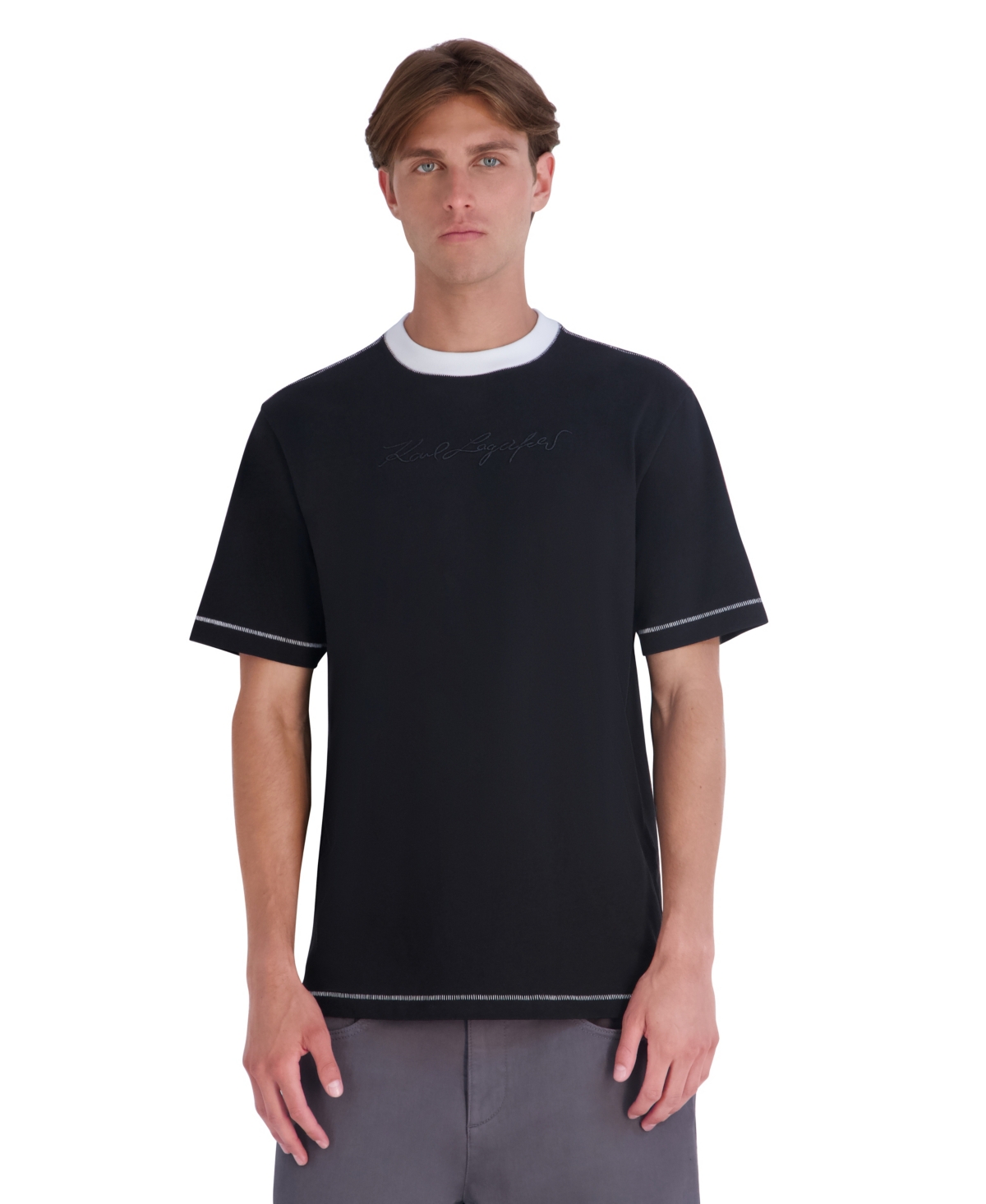 Click here for Karl Lagerfeld Paris Mens Heavy Weight Embroidered... prices