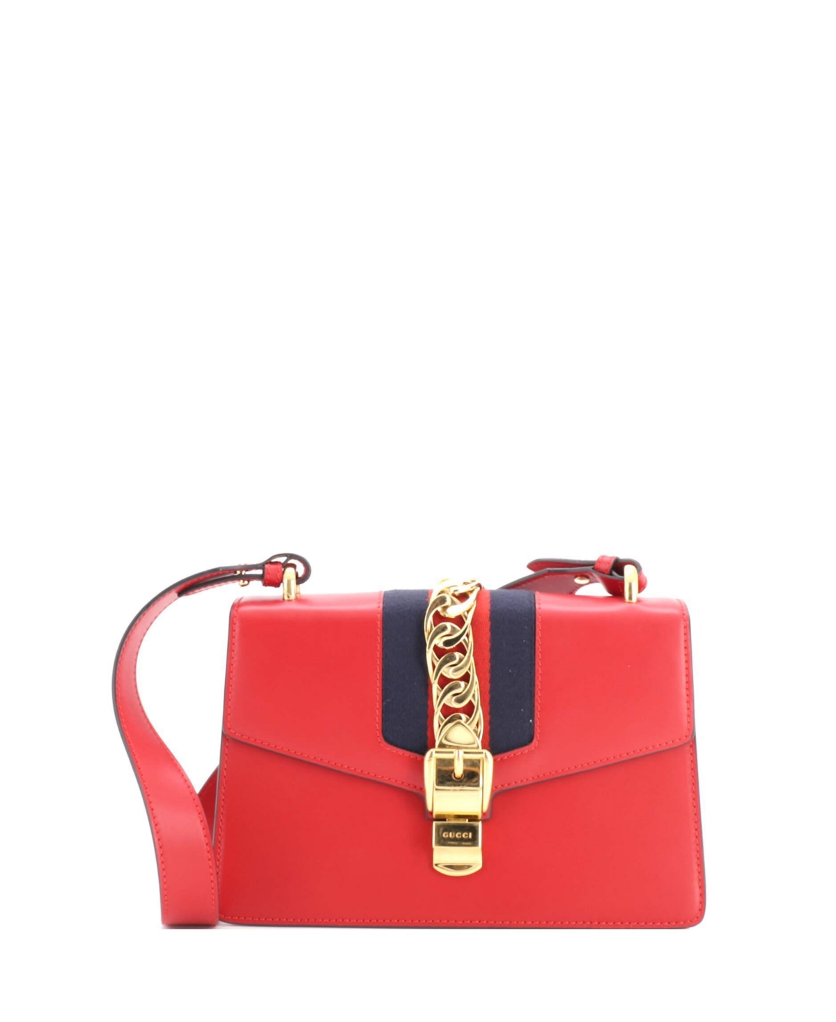 Click here for Pre-Owned Gucci Small Sylvie Shoulder Bag Leather... prices