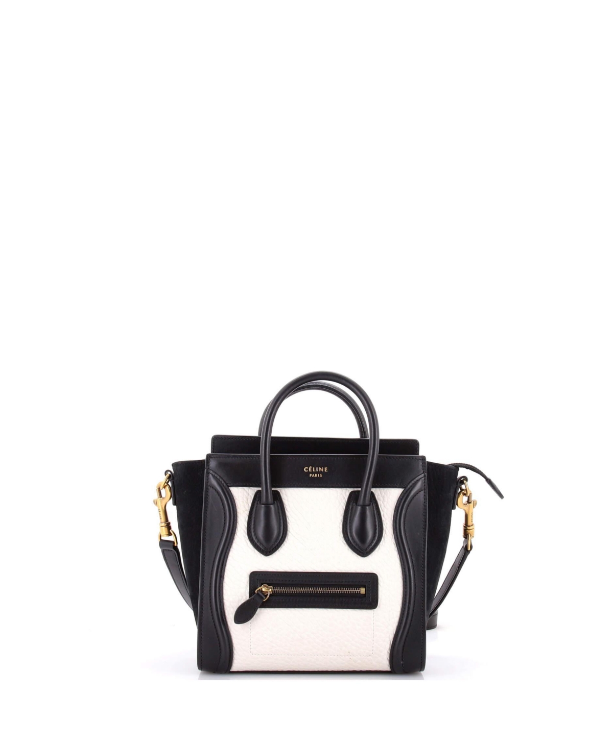 Click here for Pre-Owned Celine Nano Bicolor Luggage Bag Grainy L... prices
