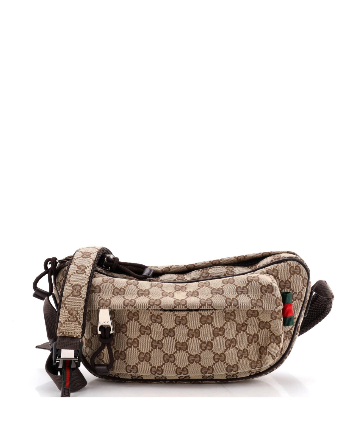 Click here for Pre-Owned Gucci Large Front Pocket Sling Bag Gg Ca... prices