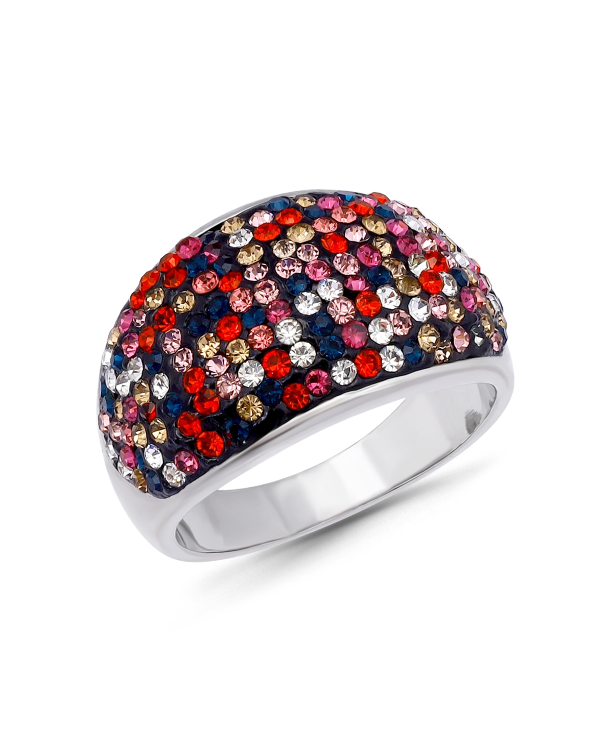 Click here for Macys Pave Crystal Fine Silver-Plated Over Brass R... prices