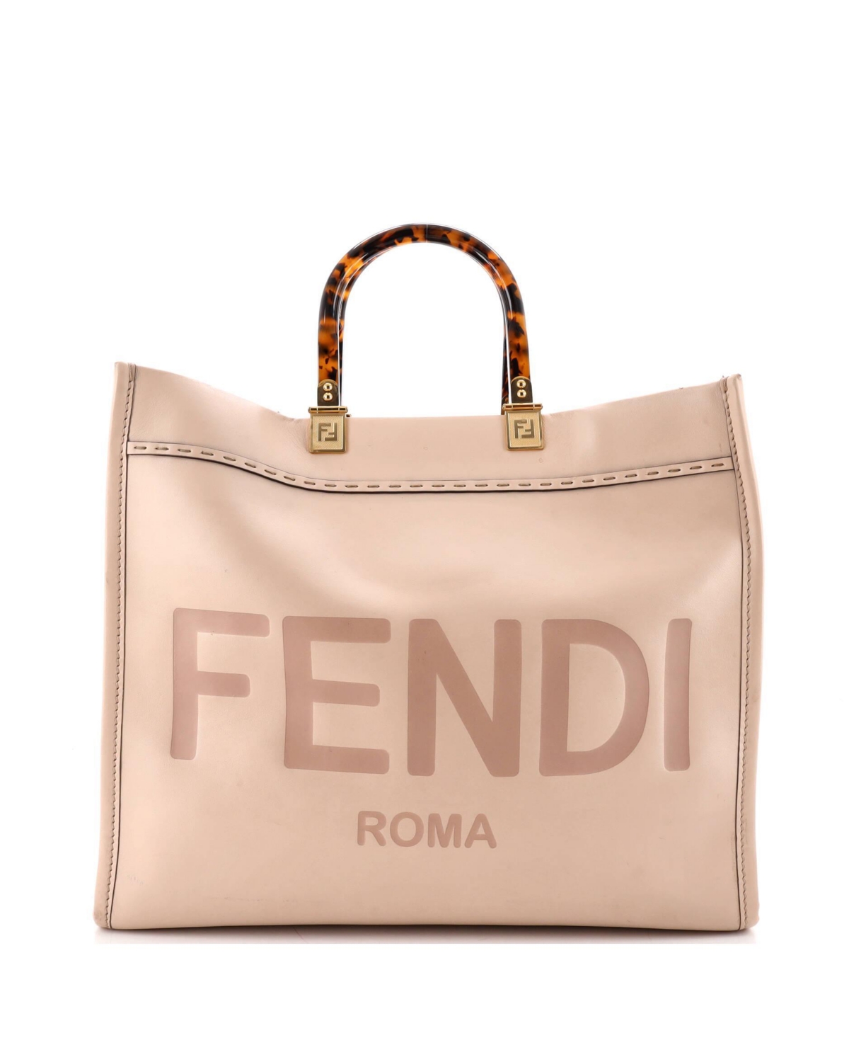 Click here for Pre-Owned Fendi Medium Sunshine Shopper Tote Leath... prices