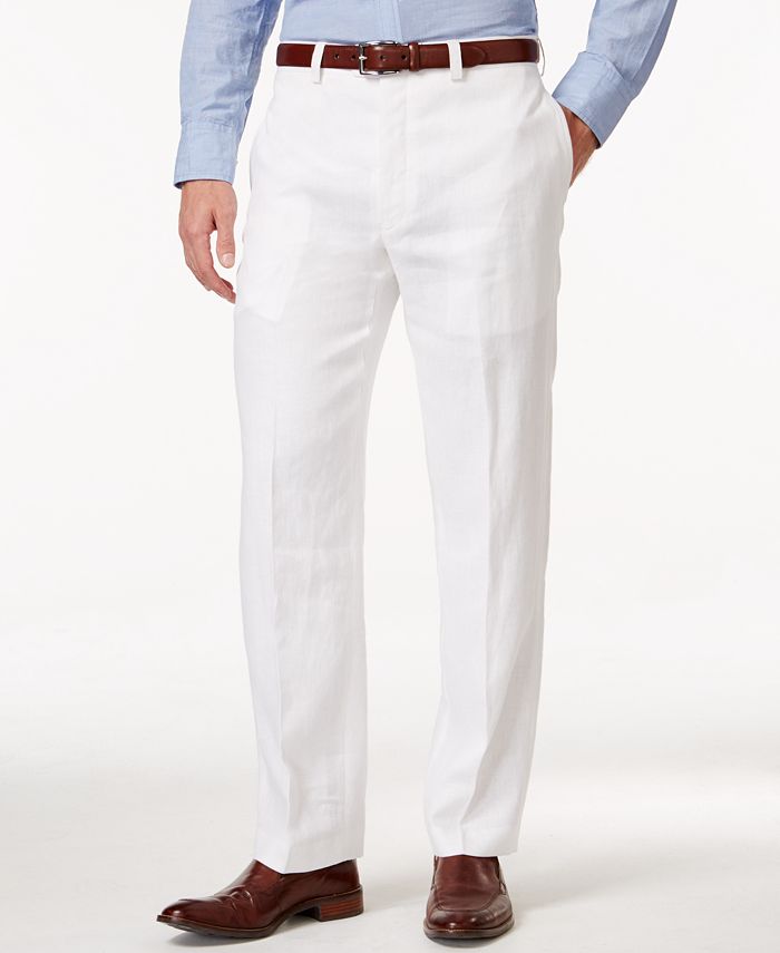 Lauren Ralph Lauren Solid Linen Dress Pants - Macy's Lauren Ralph Lauren Solid Linen Dress Pants - Macy's