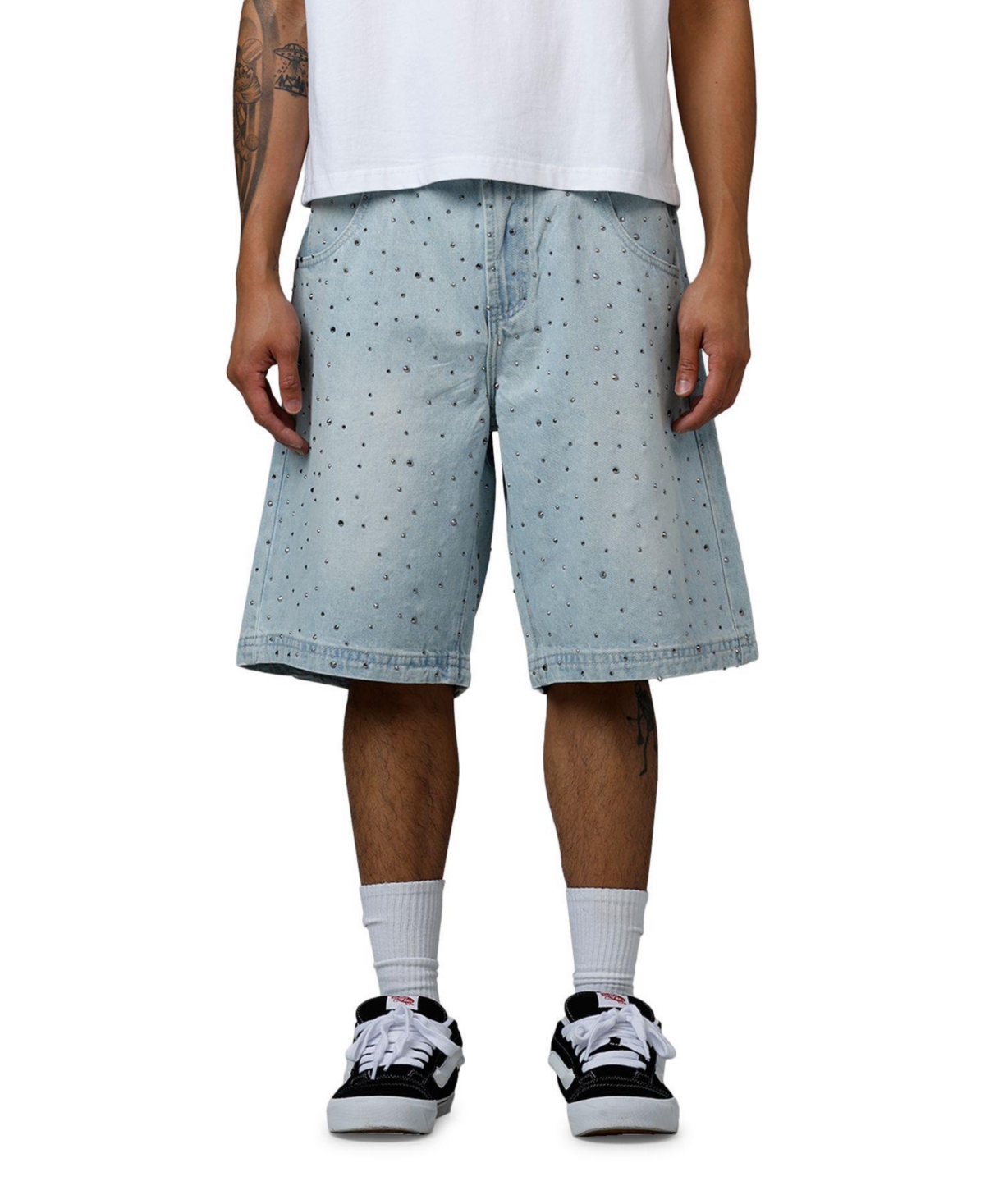 Click here for Saint Morta Mens Amplus Glamourama Jorts - Blue Du... prices