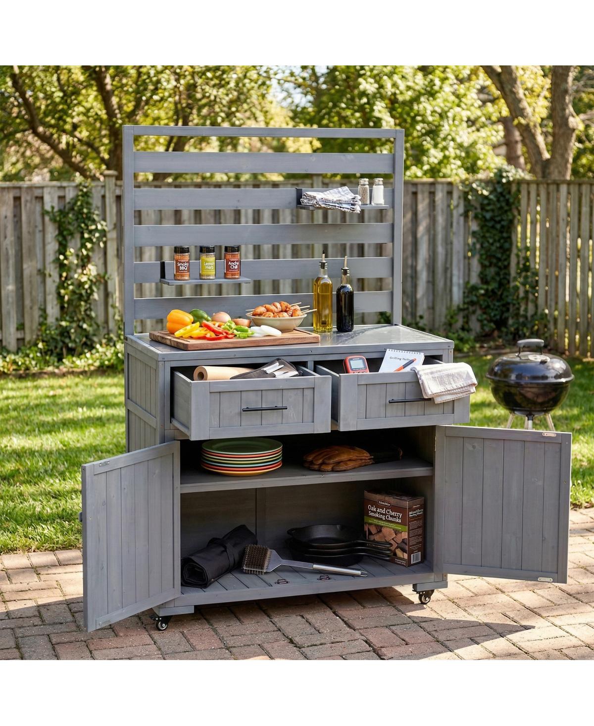 Click here for Streamdale Furniture Large Solid Wood Outdoor Kitc... prices