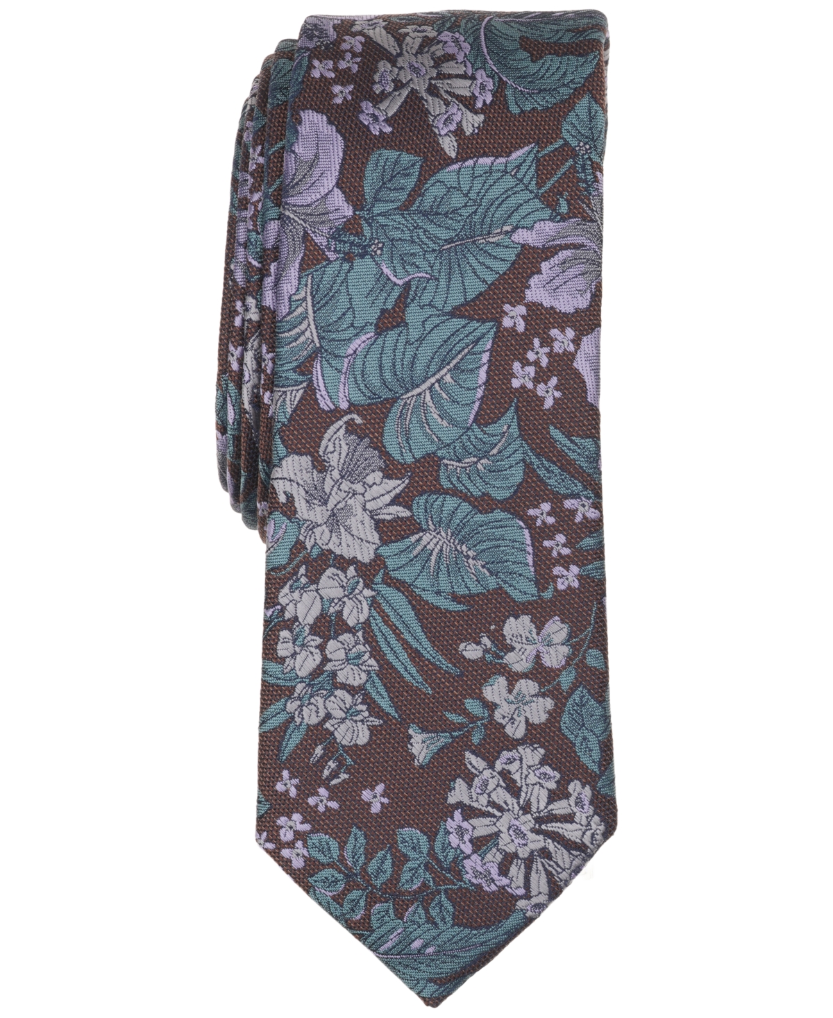 Click here for Bar Iii Mens Easton Floral Pattern Tie - Brown prices