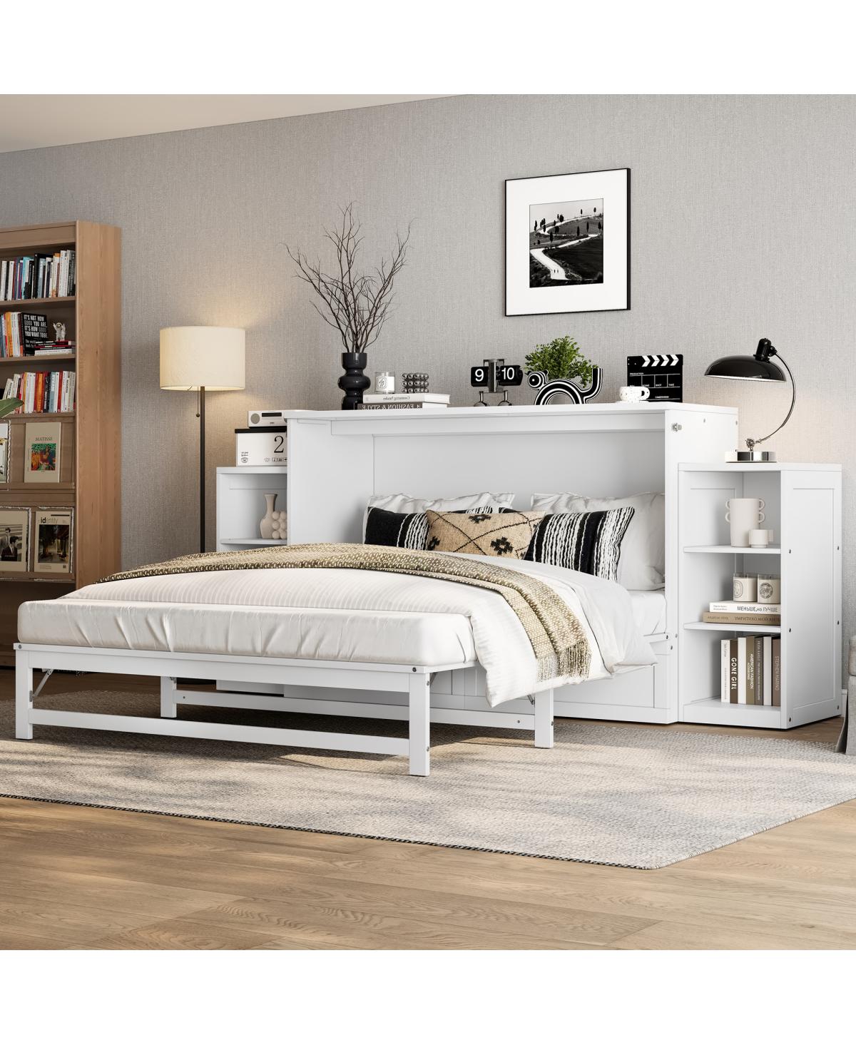 Click here for Streamdale Furniture Queen Murphy Bed With Storage... prices