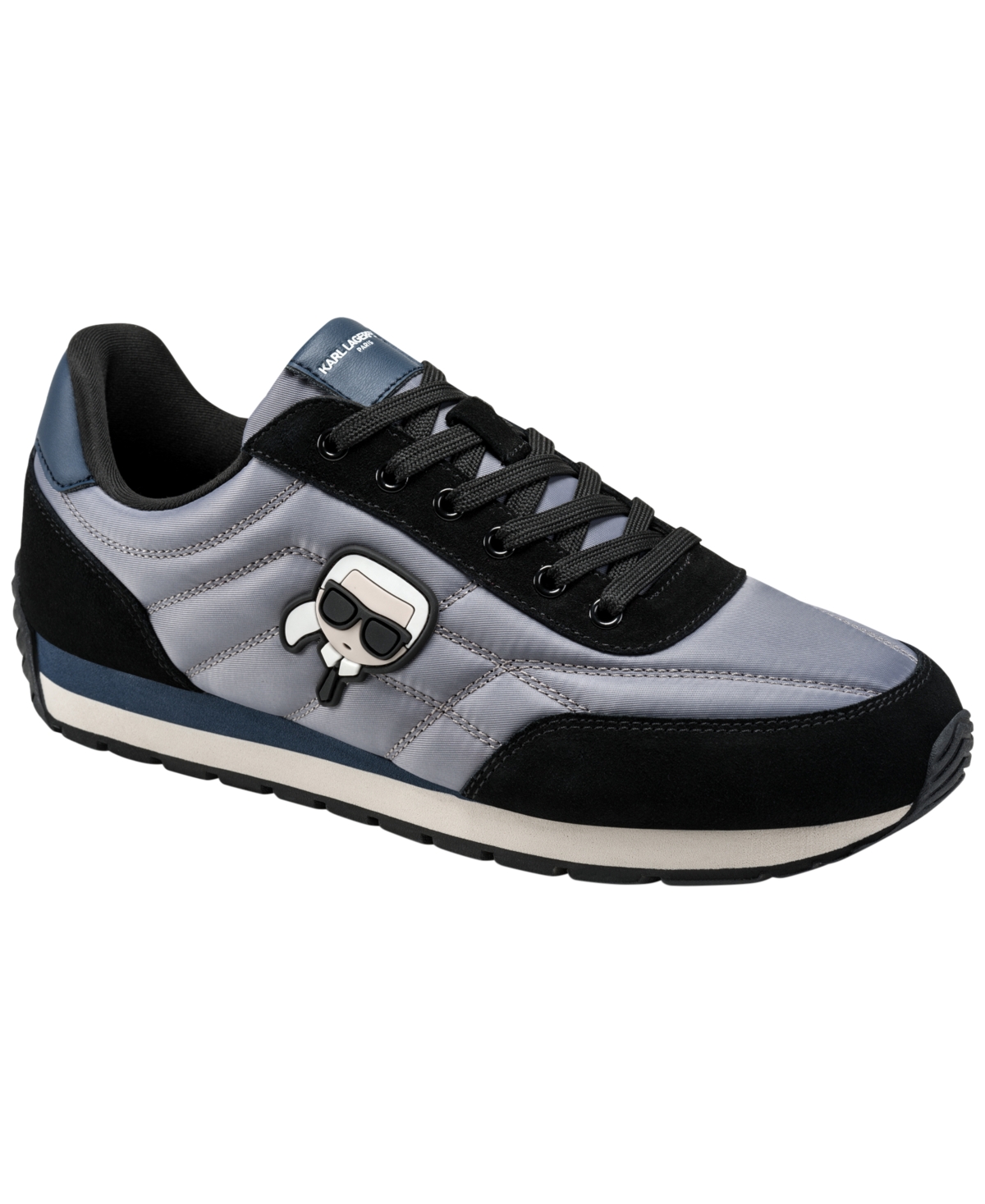 Click here for Karl Lagerfeld Paris Mens Court Sneakers - Black/S... prices