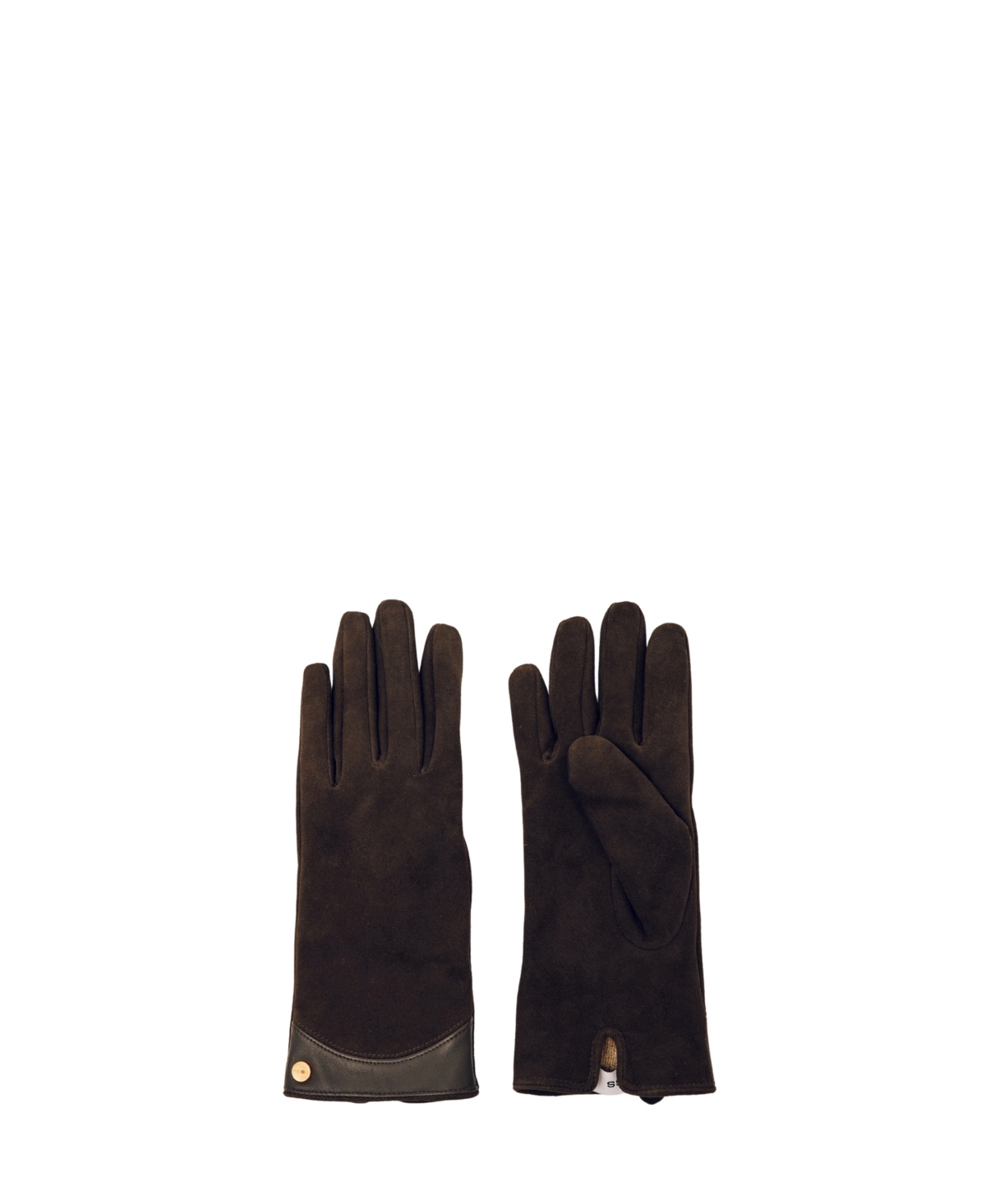 Click here for Reiss Womens Claudia Suede Leather-Trim Gloves - C... prices
