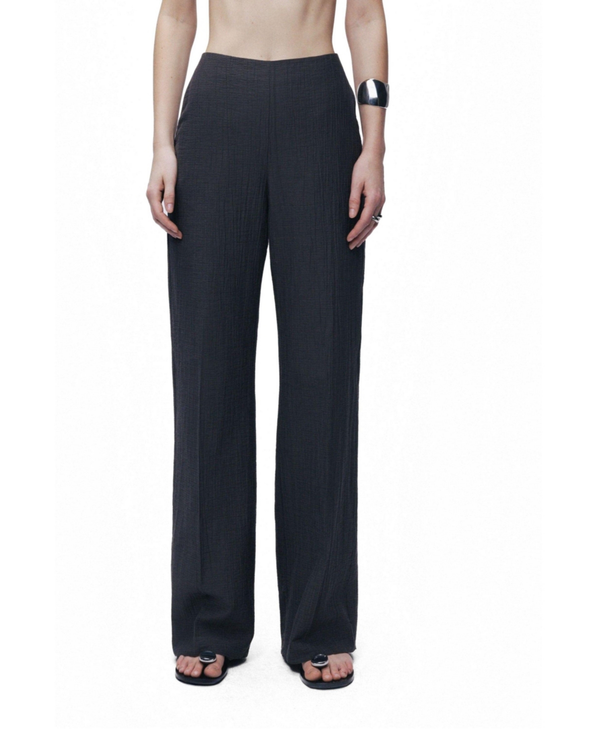 Click here for Nocturne Womens Wide Leg Fluid Pants - Anthracite prices