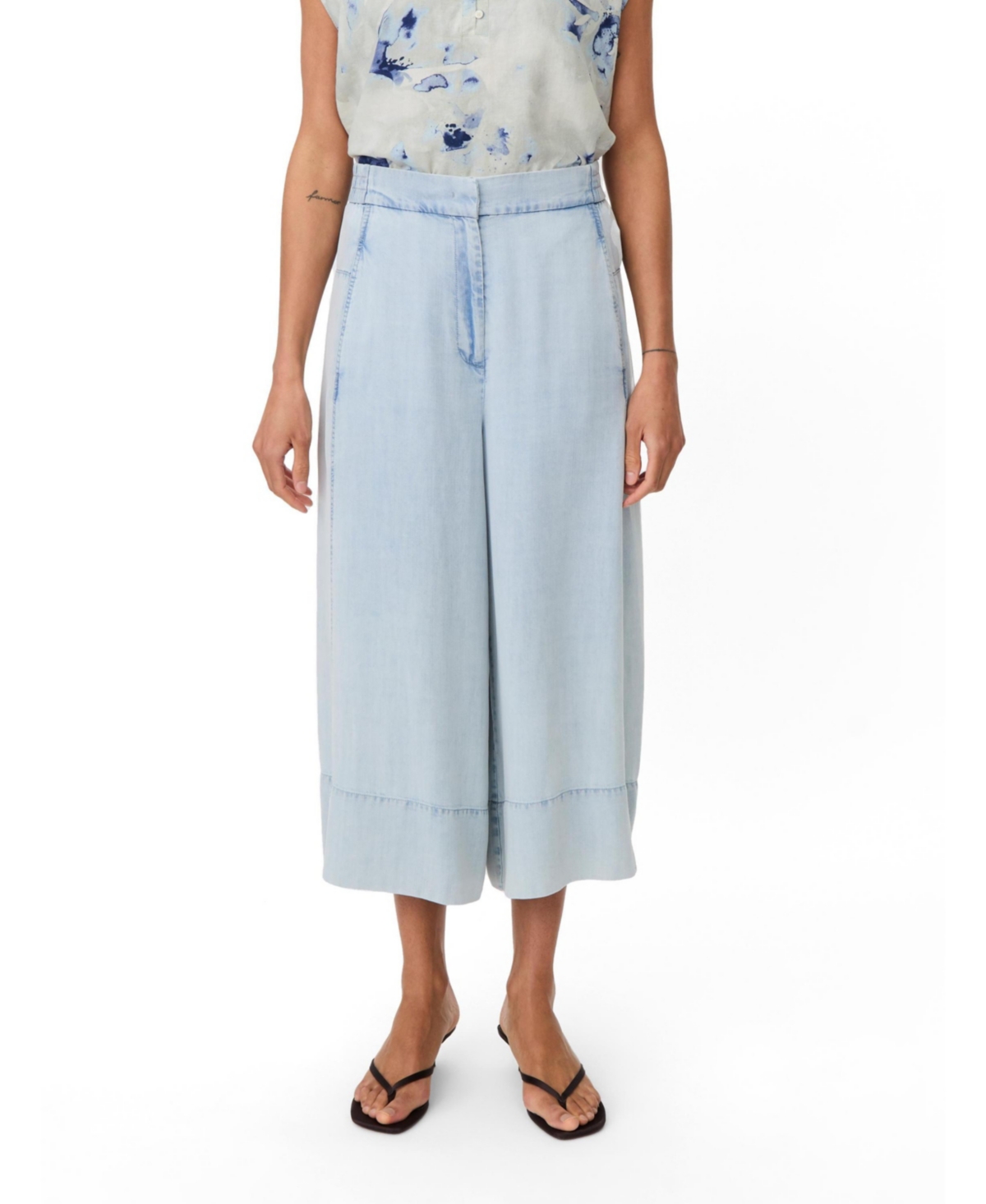 Click here for Masai Copenhagen Womens Maportia Denim Wide-Leg Cu... prices