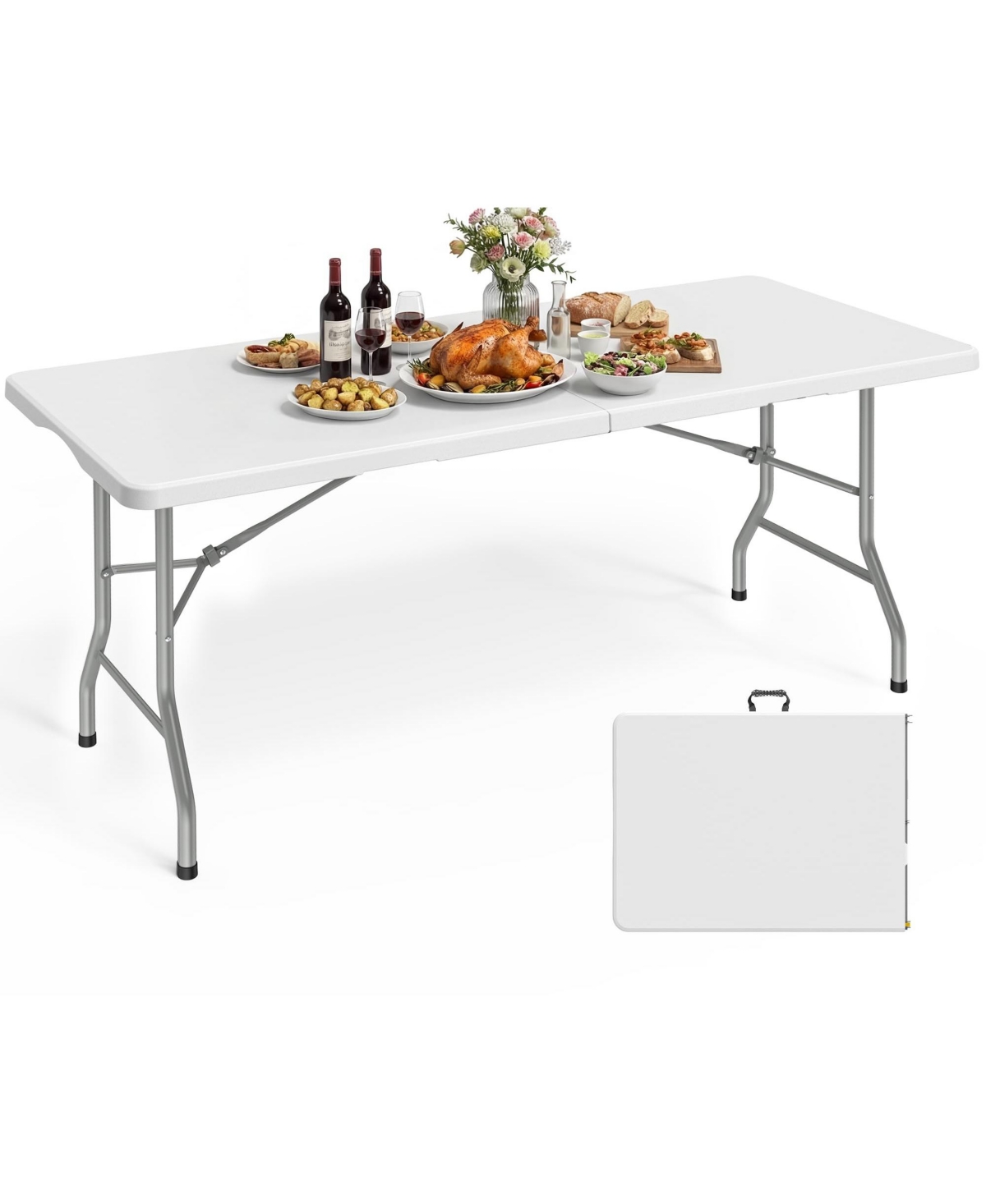 Click here for Aofar 6Feet Folding Table Portable Camping Party P... prices