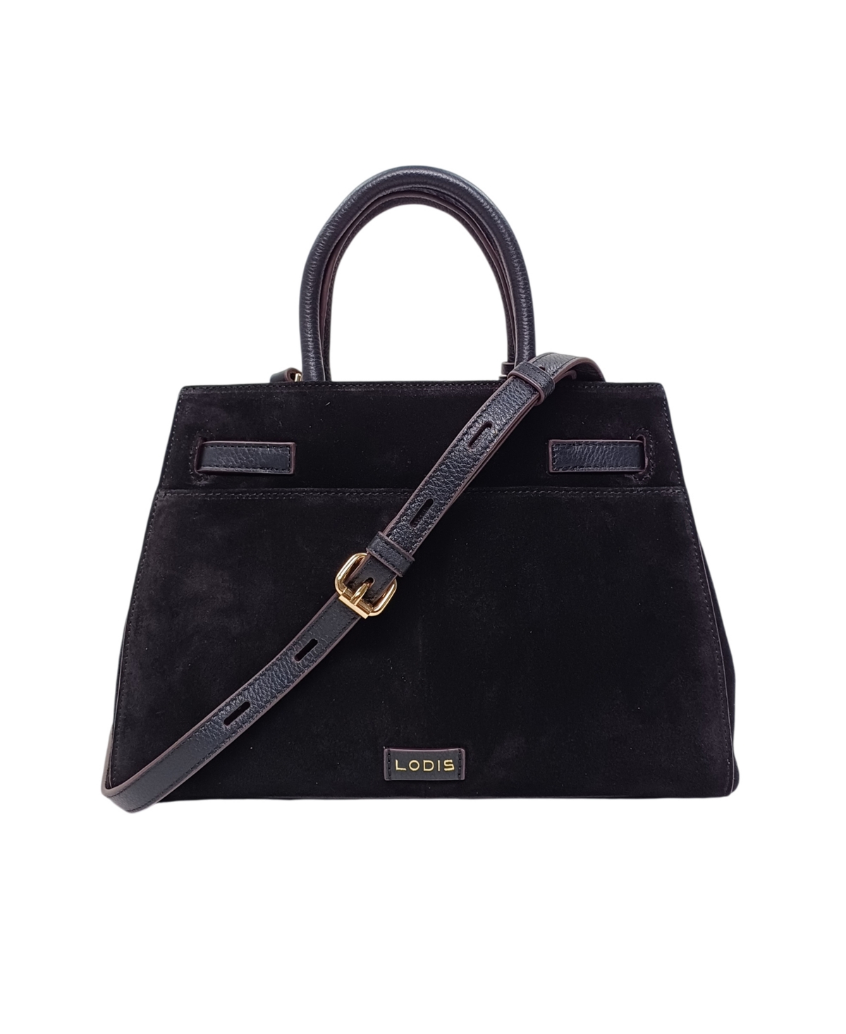 Click here for Lodis Ceres Small Top Handle Satchel Handbag - Bla... prices