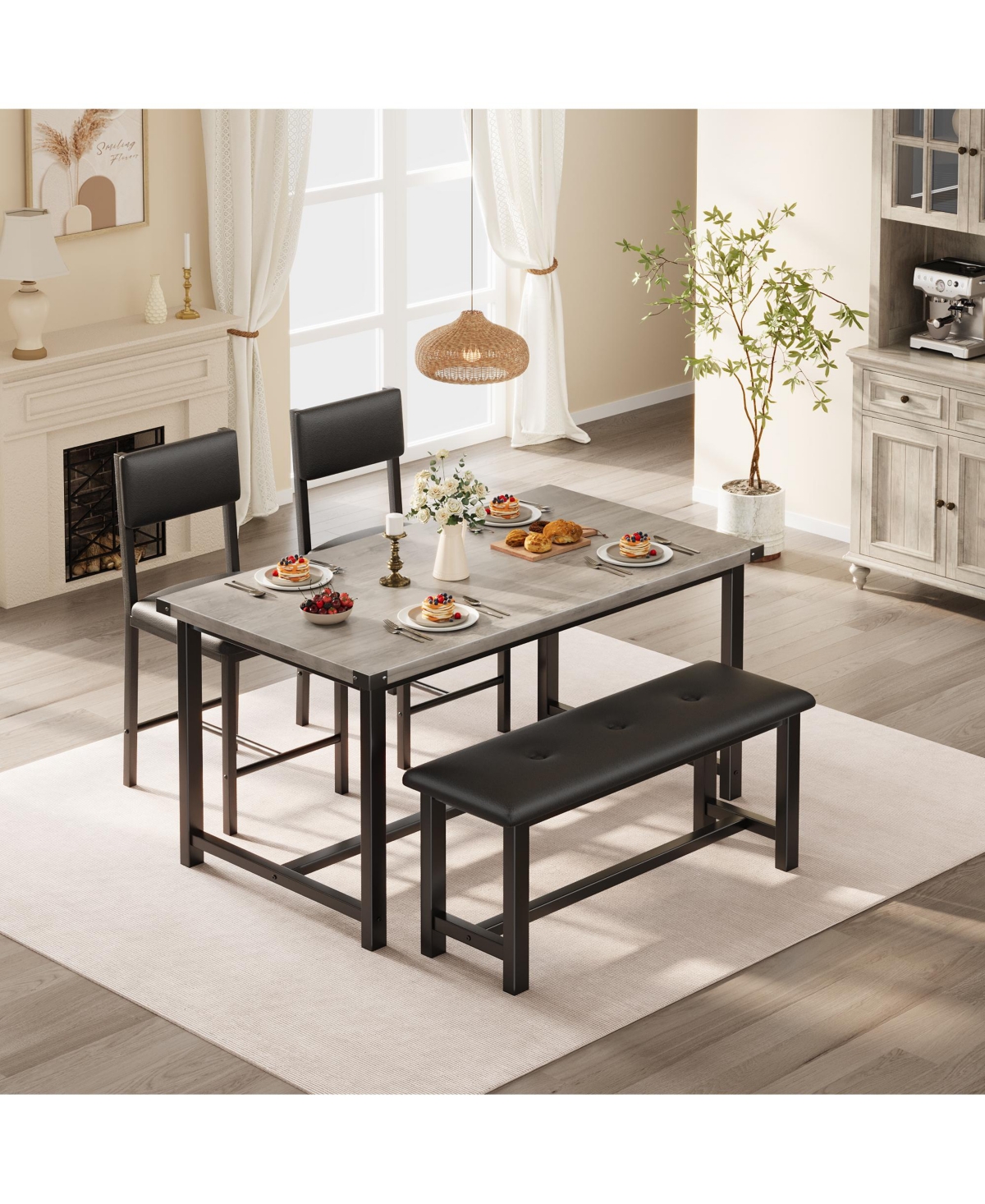 Click here for homfan Dining Table for 4  Kitchen Table with Upho... prices