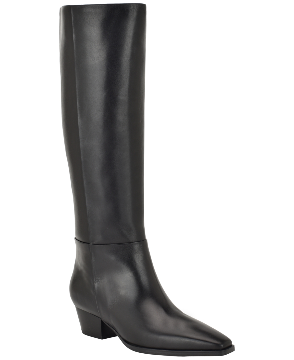 Click here for Calvin Klein Womens Varcey Tall Leather Block Heel... prices