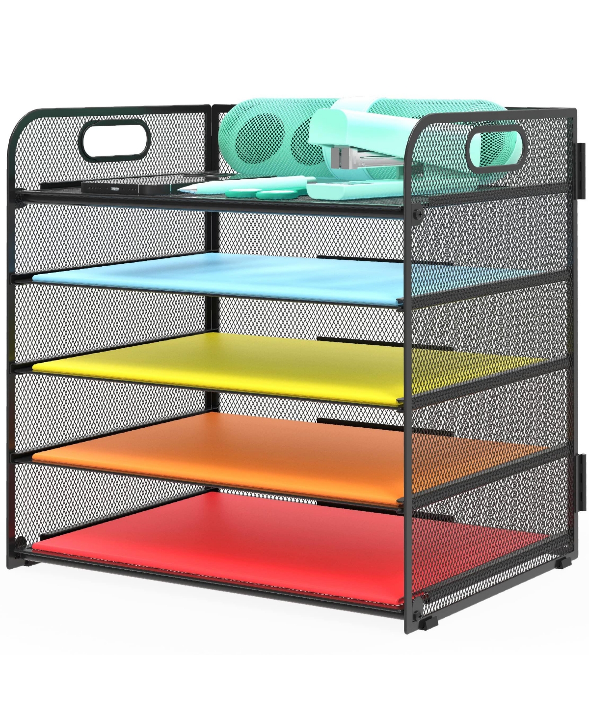 Click here for Danrong 5 Tier Mesh Desk File Organizer with Handl... prices