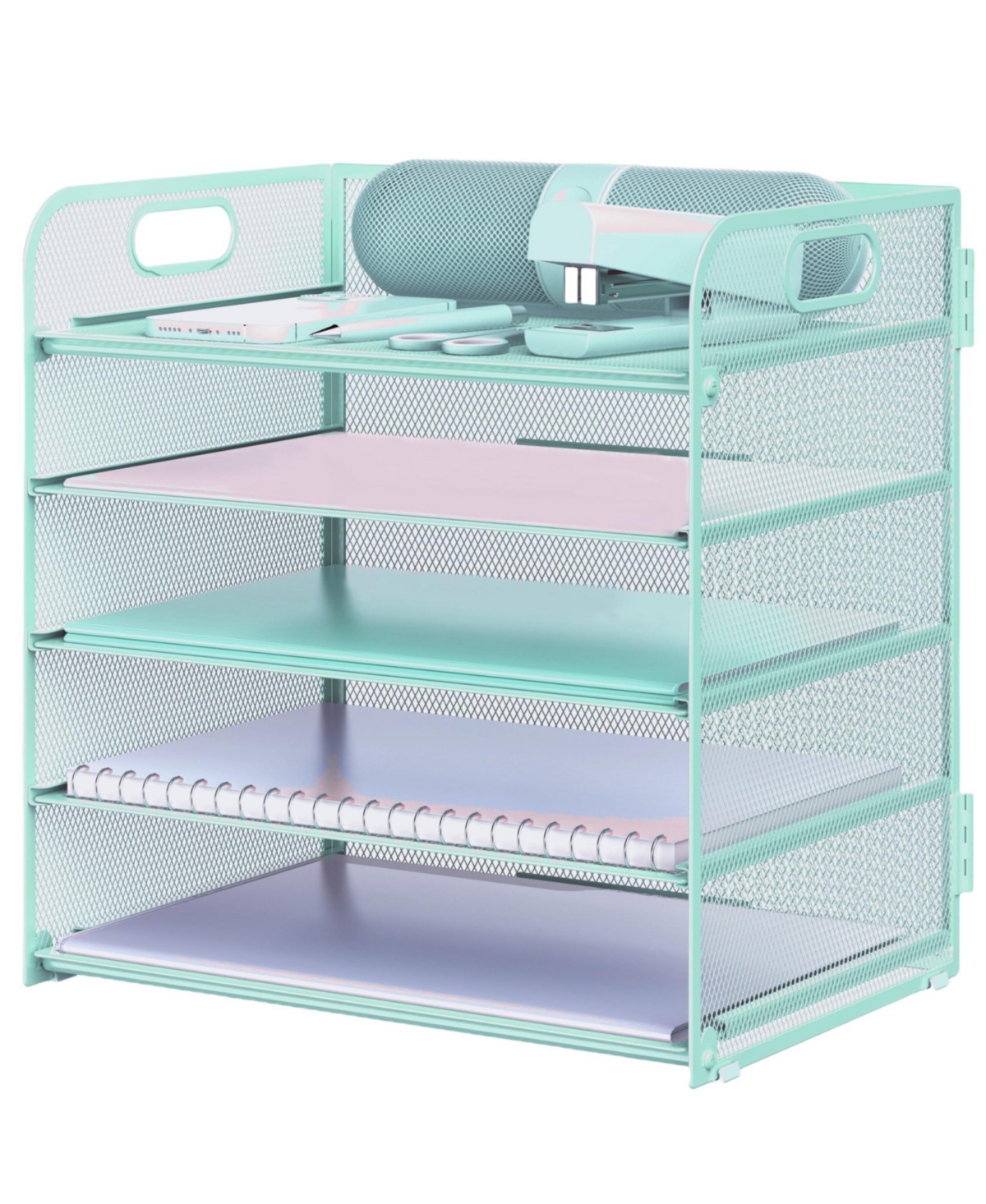 Click here for Danrong 5 Tier Mesh Desk File Organizer with Handl... prices