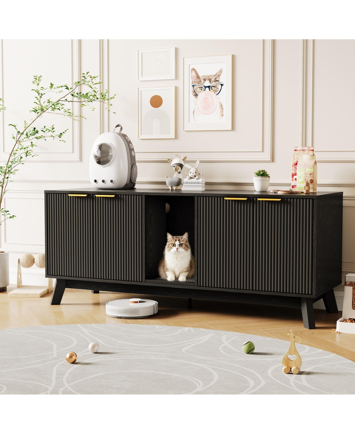 Click here for homfan Wooden Cat Litter Box Enclosure â 59 Dual... prices