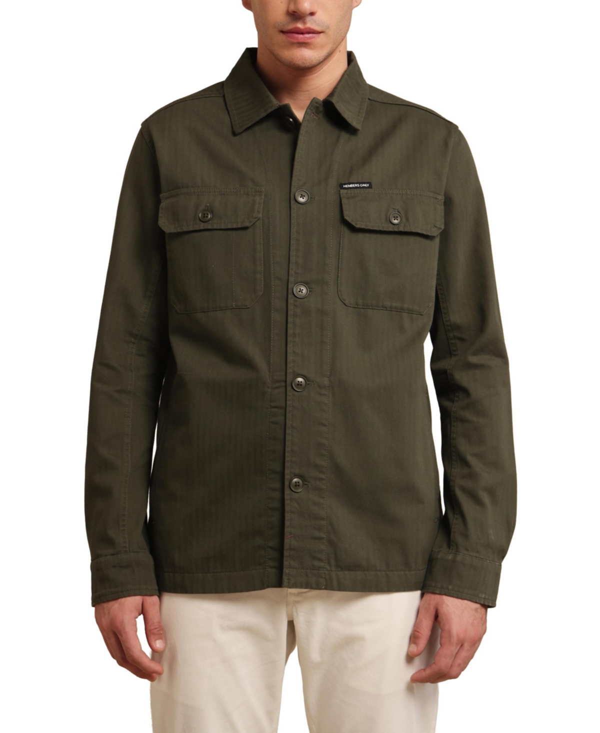 Click here for Members Only Mens Shirt Jacket - Olive prices