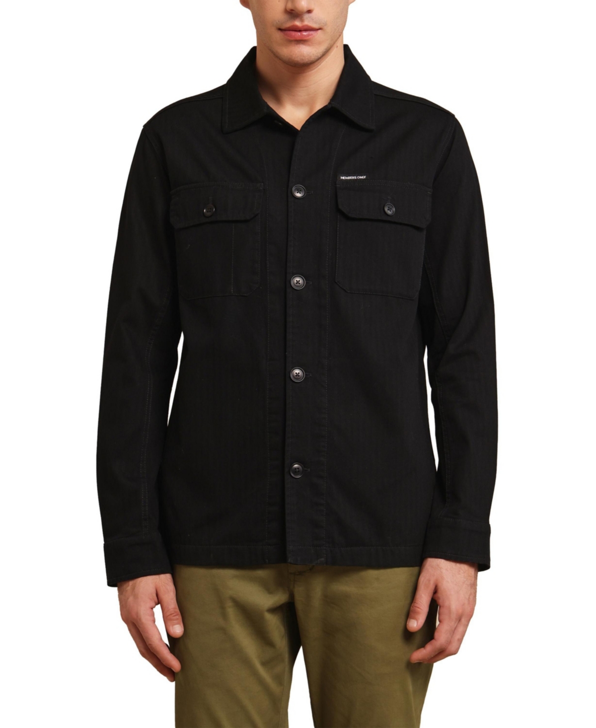 Click here for Members Only Mens Shirt Jacket - Black prices