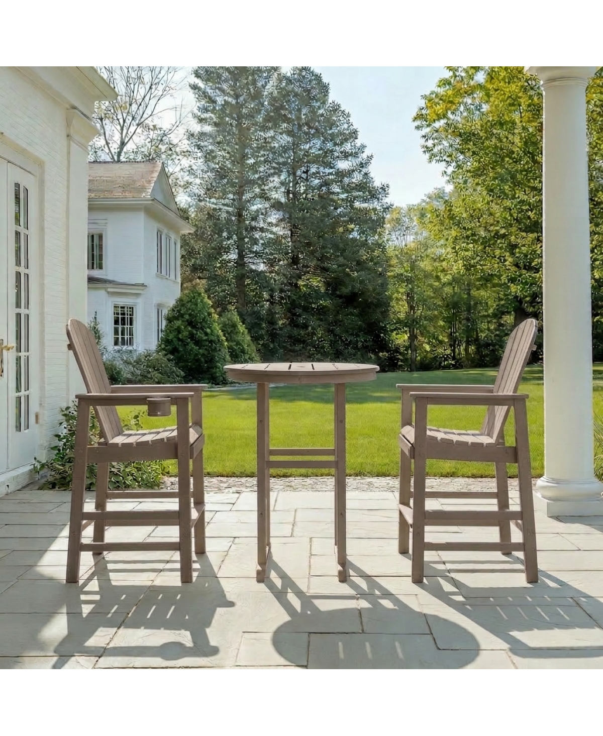 Click here for Streamdale 3-Piece Antique Wood Hdpe Indoor/Outdoo... prices