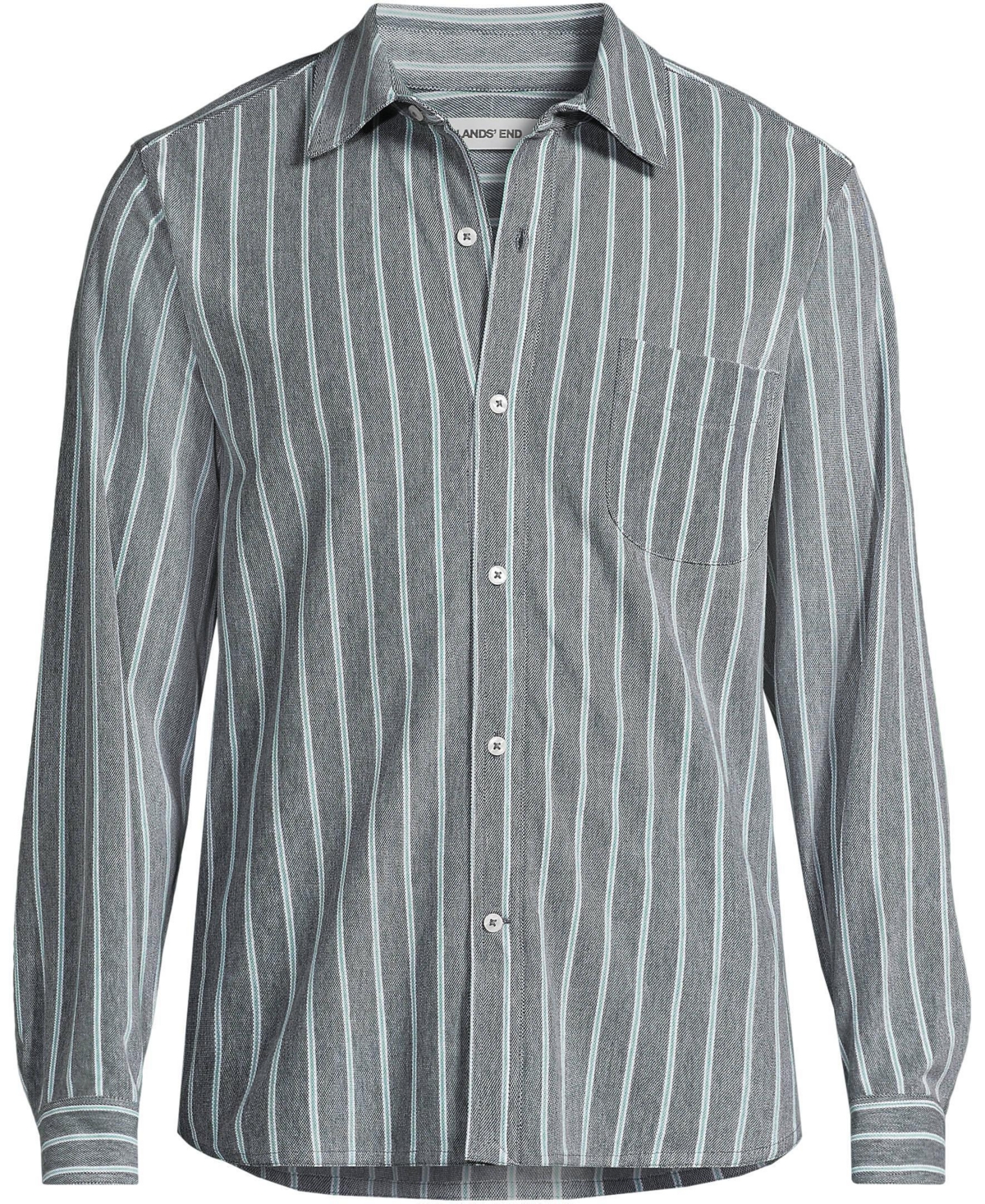 Click here for Lands End Mens Long Sleeve Knit Button Down Shirt... prices