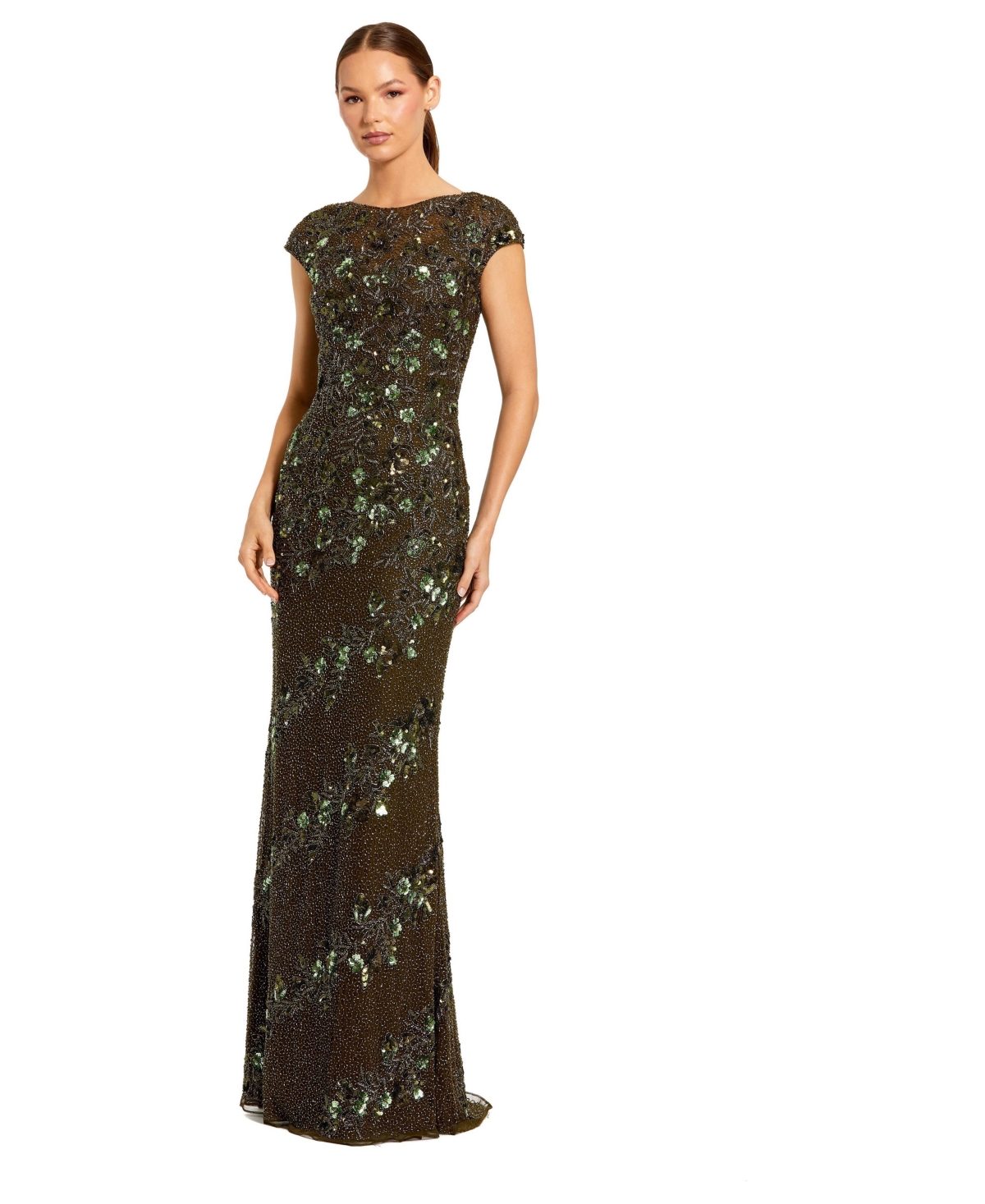 Click here for Mac Duggal Womens Sequin Embellished Scoop Neck Sh... prices
