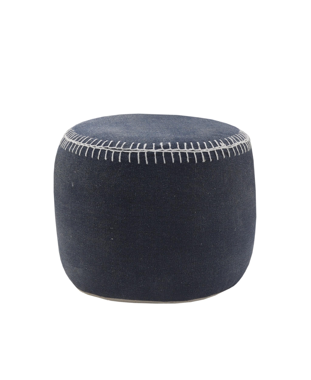 Click here for HomeRoots 18 inch Cotton Cylinder Striped Pouf Ott... prices
