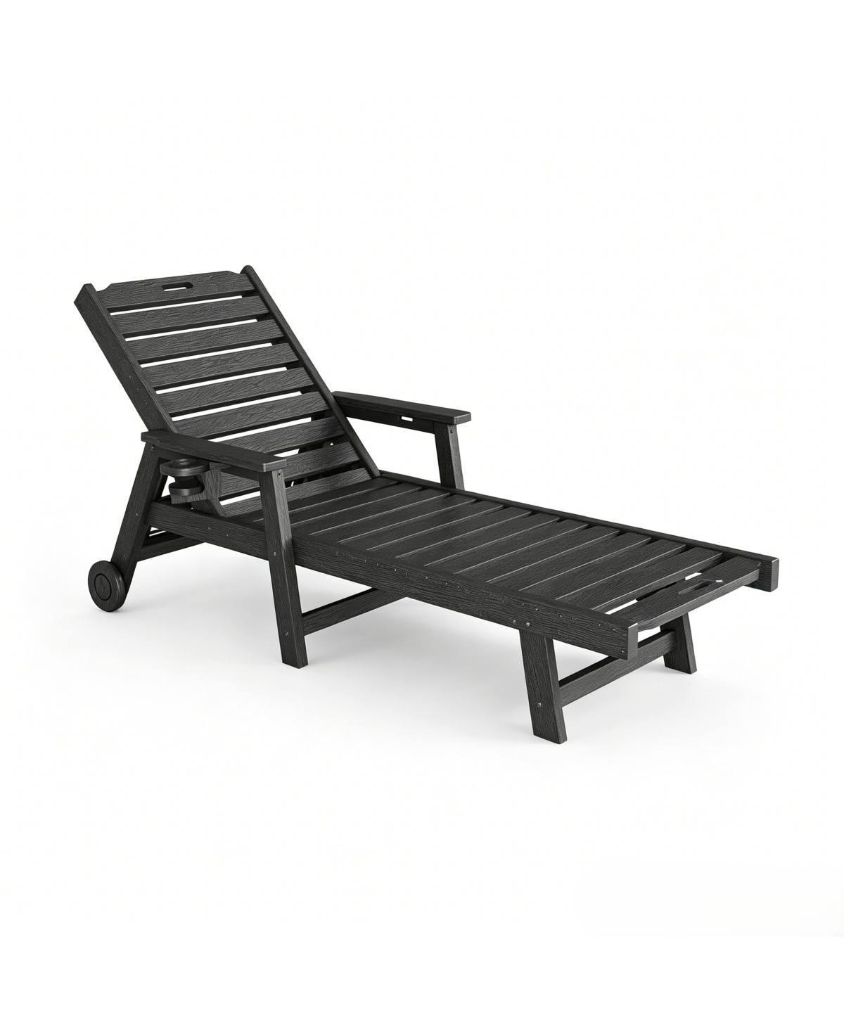 Click here for homfan Patio Chaise Lounge Chair Hdpe with Rolling... prices